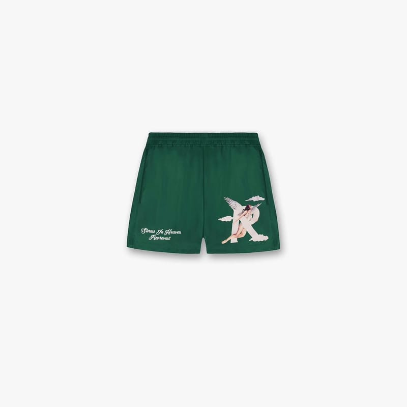 REPRESENT STORMS IN HEAVEN SHORTS GREEN – Precasuals